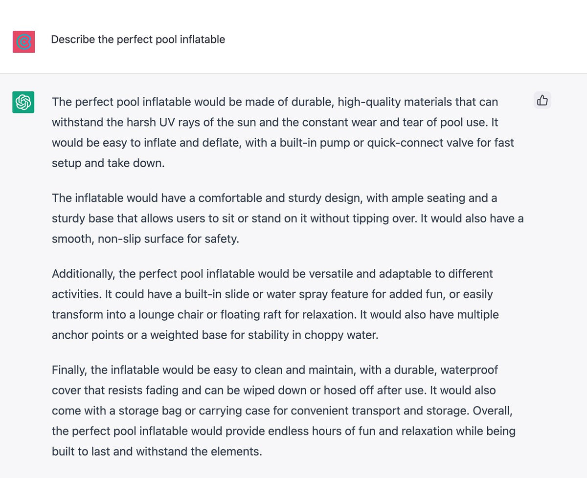 ChatGPT’s Idea of Perfect Inflatable – Custom Pool Floats